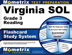 Virginia SOL Grade 3 Reading Test Flashcards [with SOL Practice Questions]